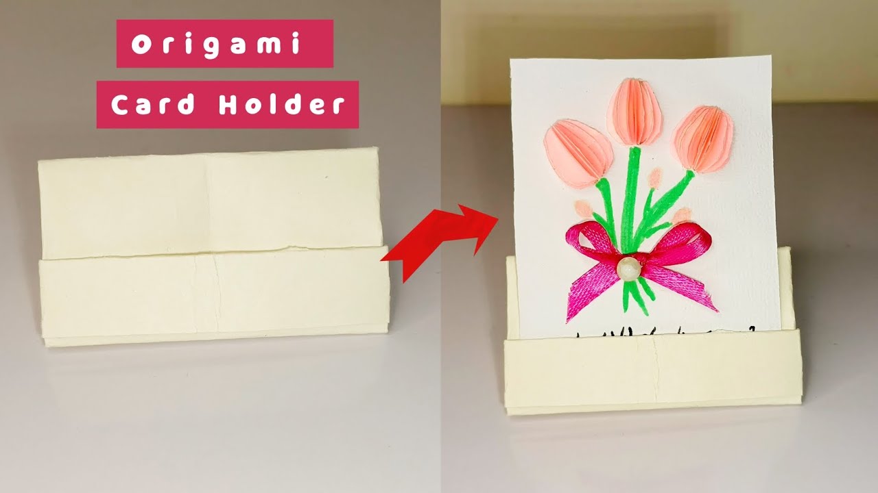 Easy Origami Card Holder | DIY Place Card Holder | Easy Card Stand # ...