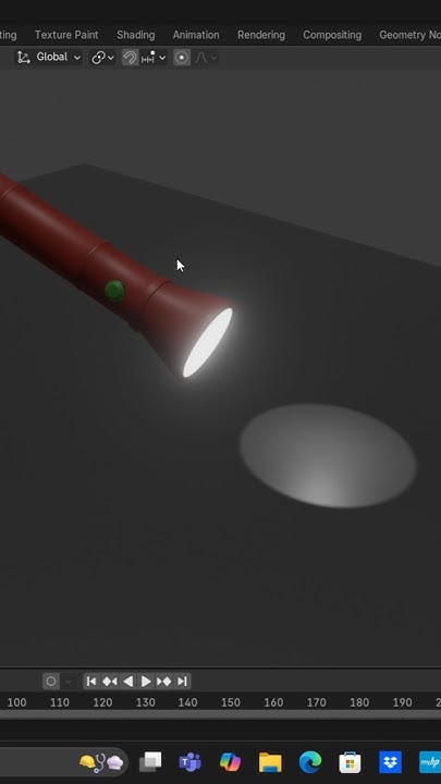 Flashlight Modelling in Blender 4.4 #b3d #3d #blender - YouTube