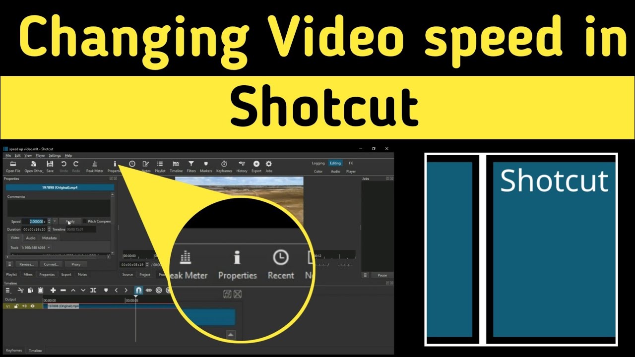Changing Video Speed in Shotcut - YouTube