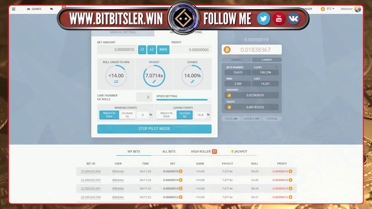 ESTRATÉGIA SEGURA NO BITSLER :) VEJAM!!! - YouTube