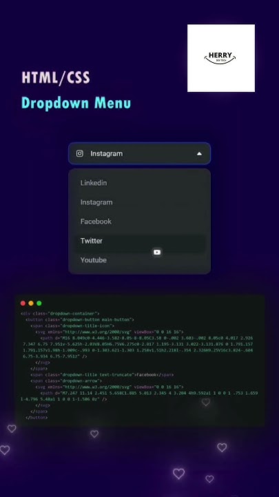 💻 Craft a Sleek HTML/CSS3 Dropdown Menu with JavaScript Icons! 🚀 ||#shorts #shortvideo #ai #js # ...
