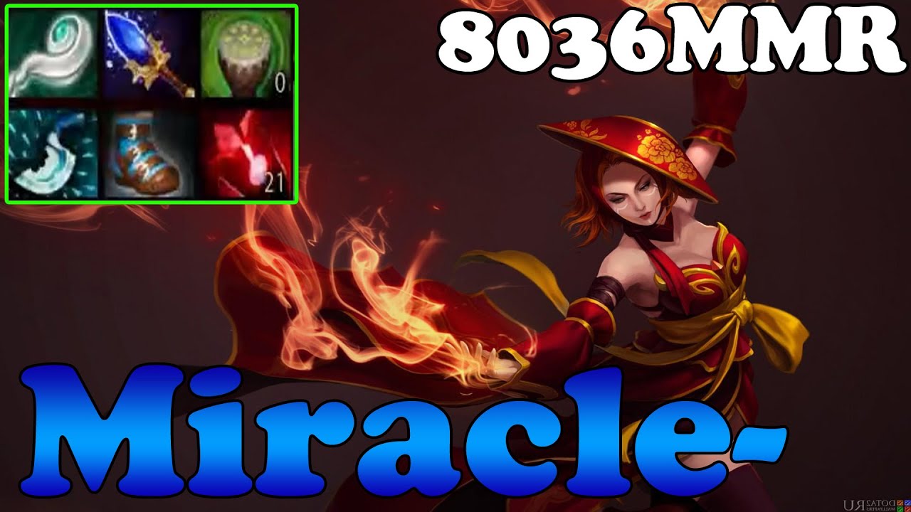 Dota 2 - Miracle 8036MMR TOP 1 MMR IN THE WORLD Plays Lina - Ranked ...
