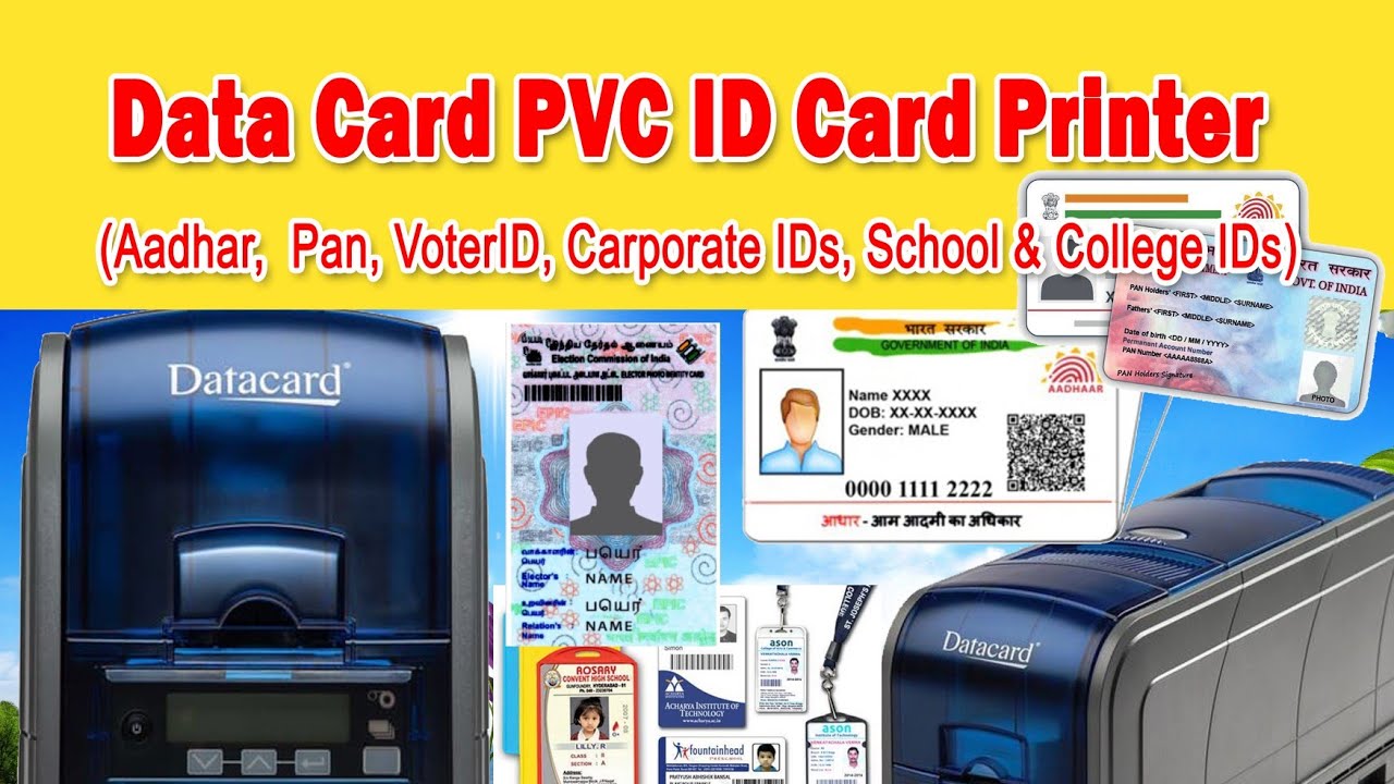 Datacard SD360 PVC Card Printer/ ஆதார் அடையாள அட்டை பிரின்டிங் - YouTube