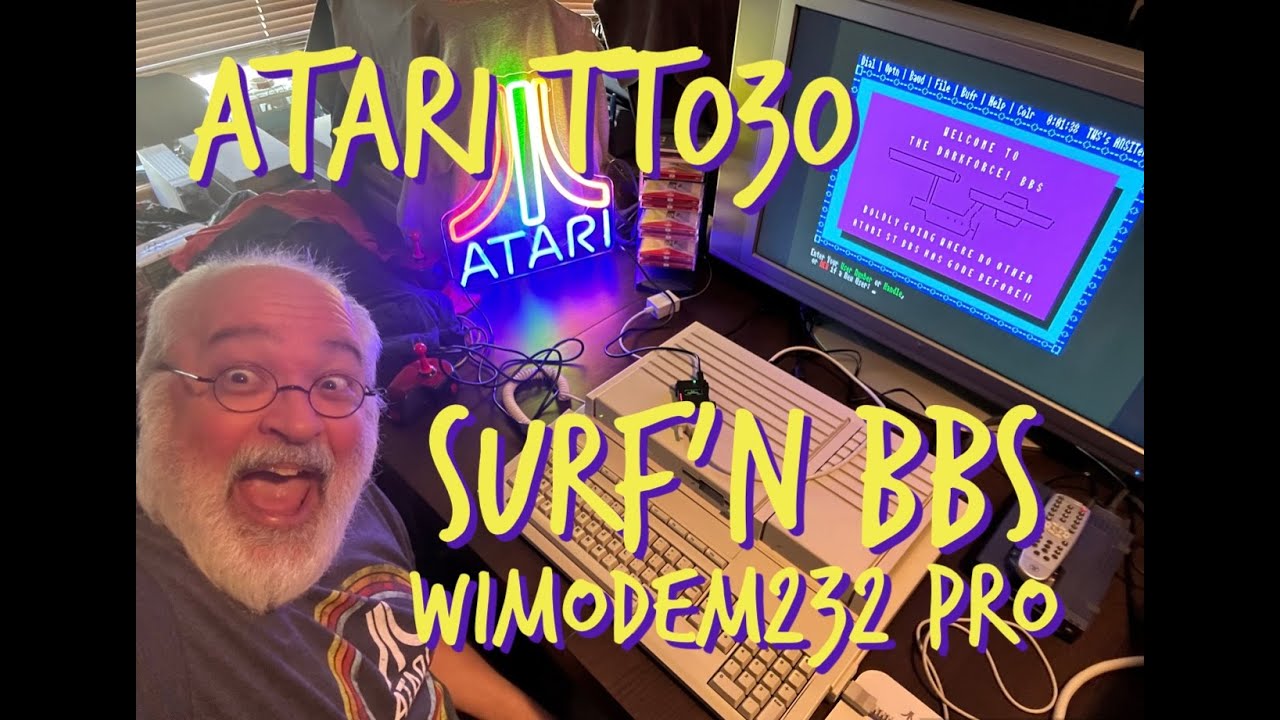 Atari TT030 Connects To Darkforce! BBS - WiModem232 Pro - Vintage Computing - 1st Time BBS - YouTube