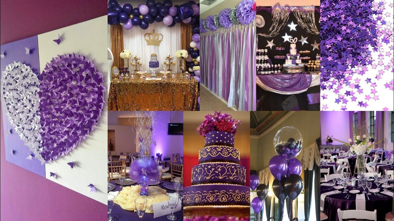 Awesome & dramatic Purple themed party arrangements ideas#Lovely purple ...
