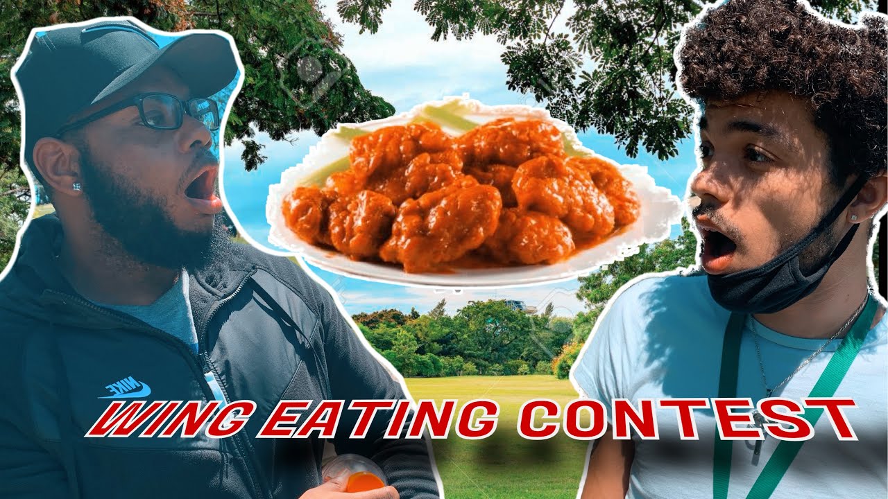 WING EATING CONTEST!!! - YouTube