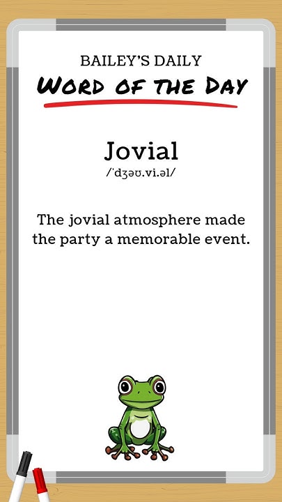BD: Word of the Day - Jovial - YouTube