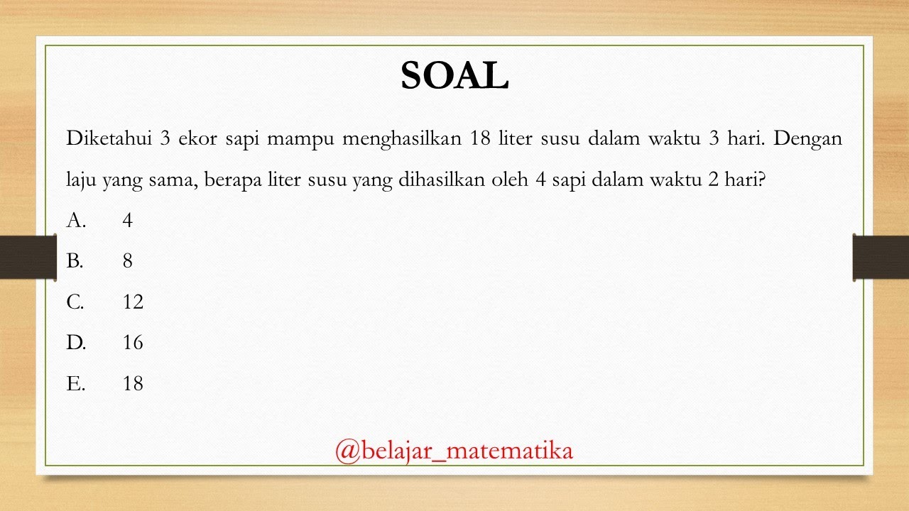 Belajar Matematika: Perbandingan 3 Komponen - YouTube