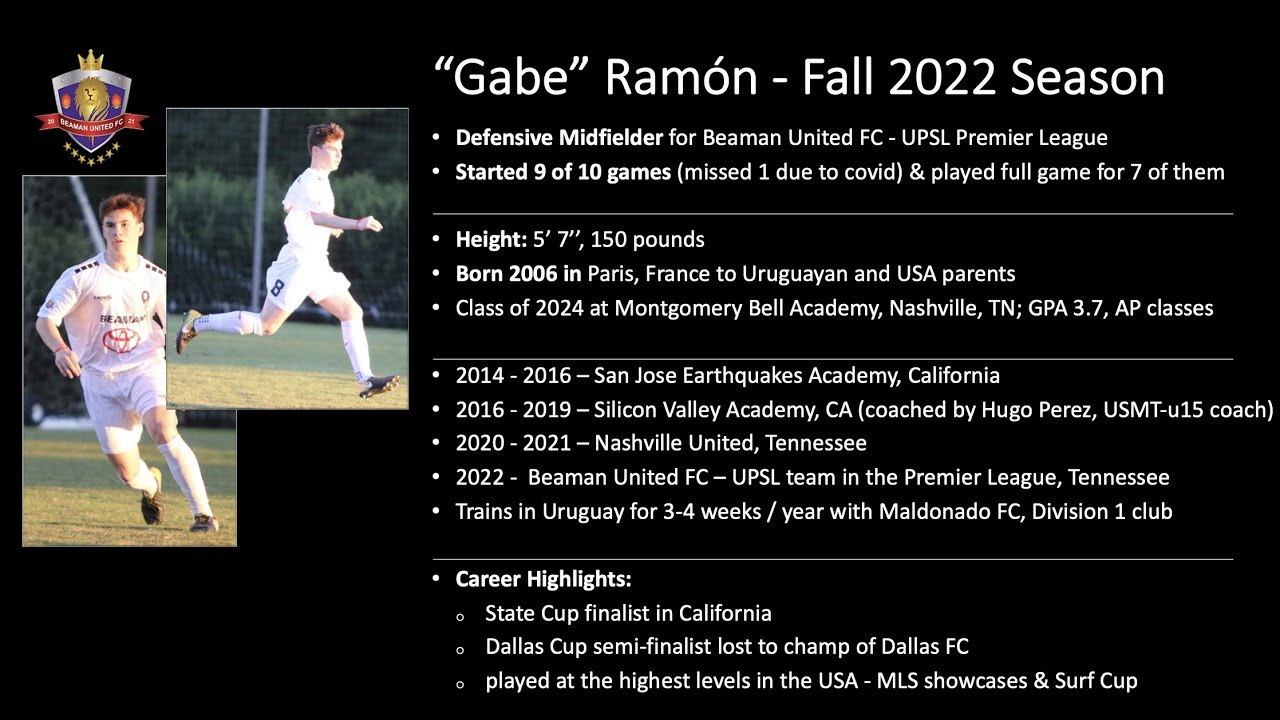 Gabriel Ramon 2022 Fall Season - YouTube