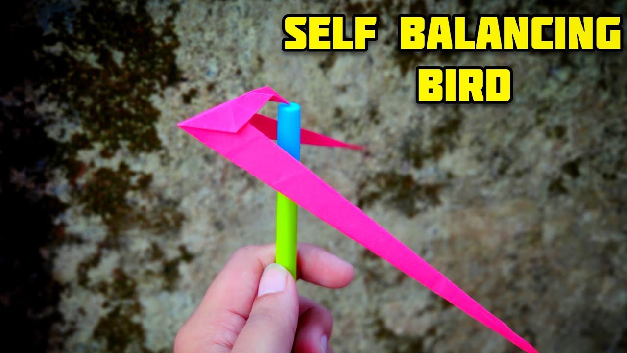 Origami Self Balancing Bird | Origami tutorial | Paper craft - YouTube