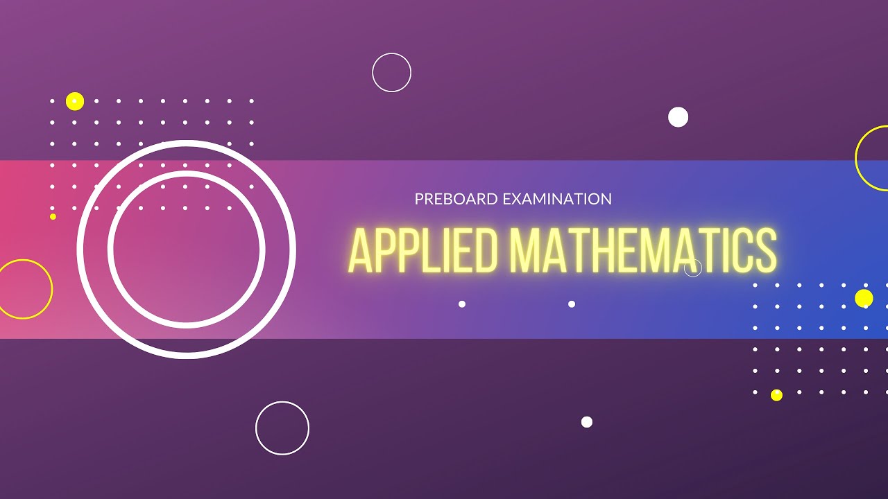 Random Mathematics Preboard Examination - YouTube