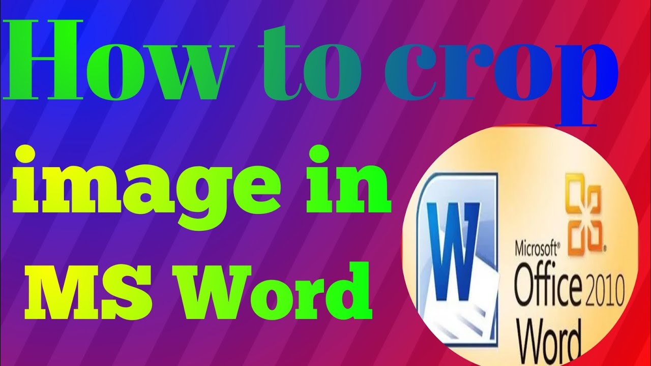 How to crop image in MS WORD| @LearnBasics |IT TECH - YouTube