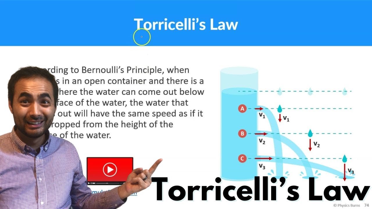 Fluids | Physics | Torricelli's Law - YouTube