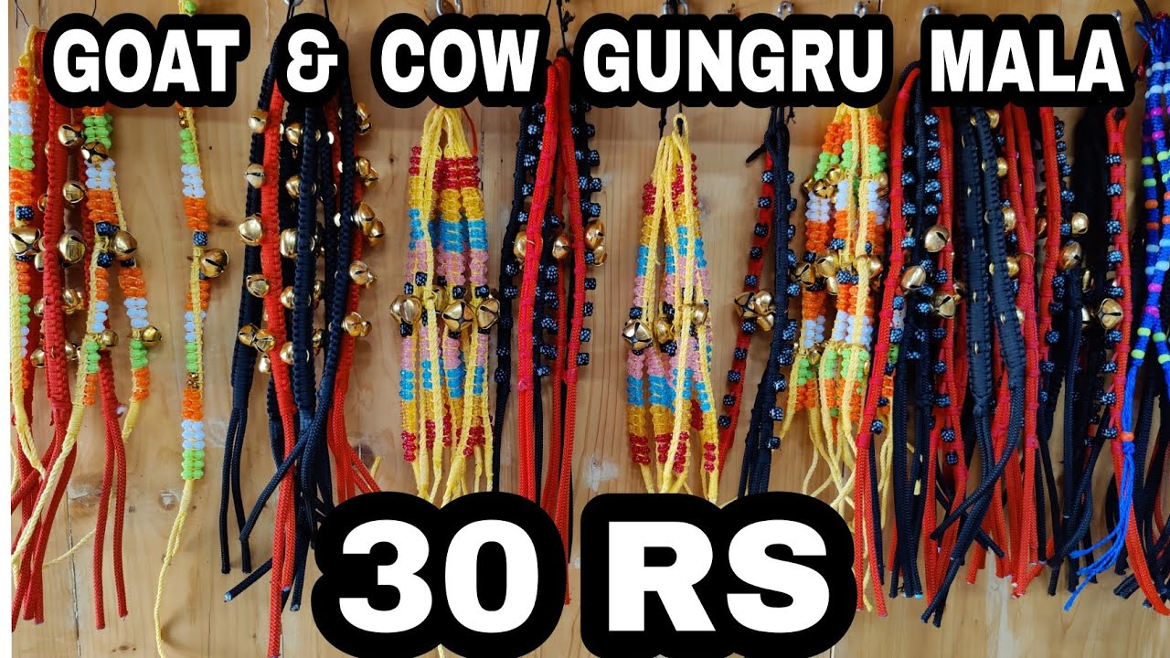 Goat & cow gungru mala /goat decoration accessories /goat belt with ...