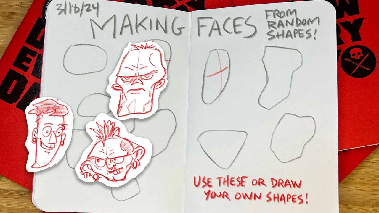 DRAW FACES from Random Shapes with the Daily Drawing Club - YouTube