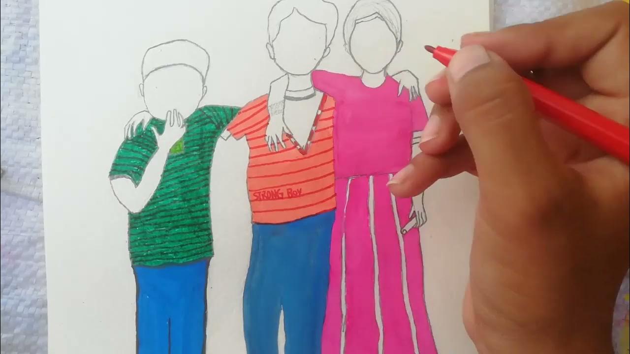 How to paint Faceless Self Portrait on a Mini Canvas | Tutorial for ...