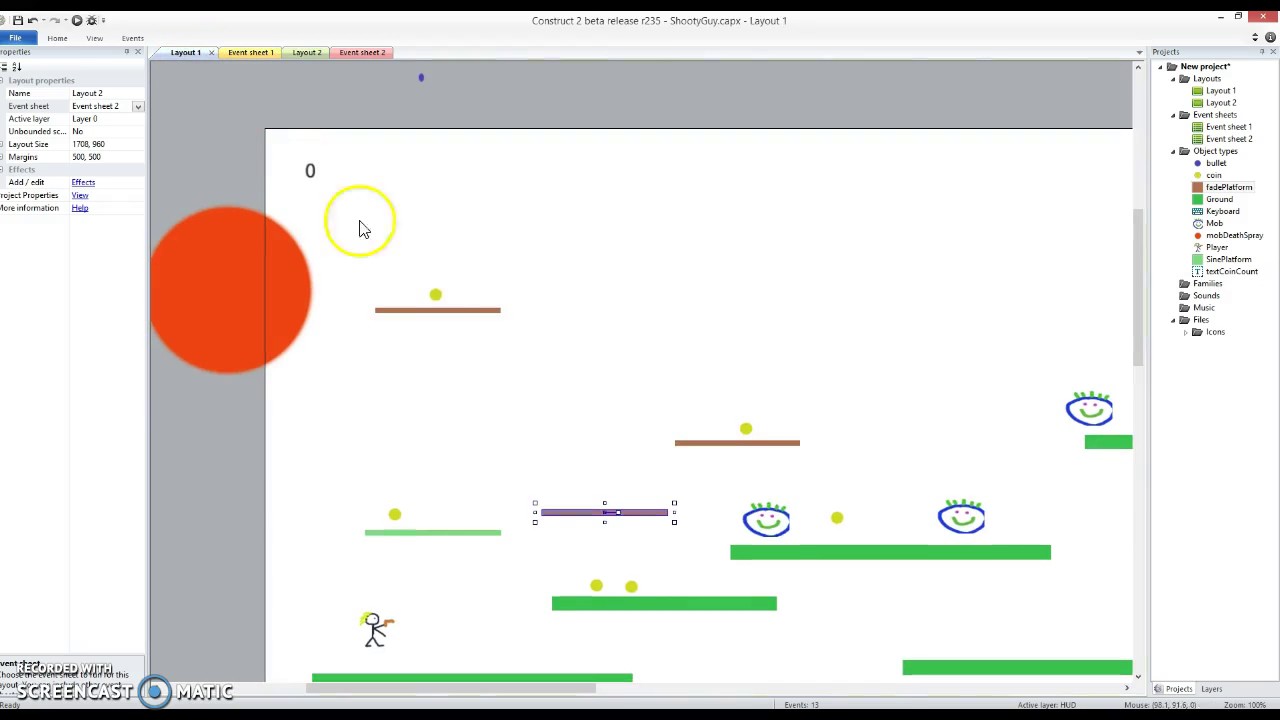 Simple platformer in Construct 2 - video 9 - YouTube