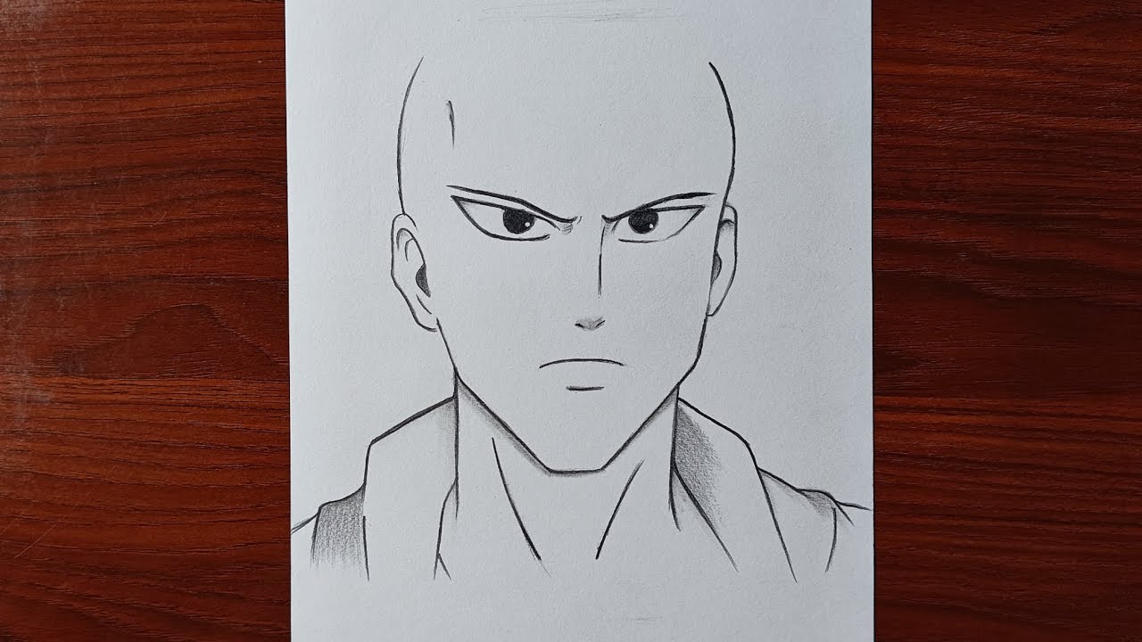 How to draw Saitama || easy anime drawing step by step - YouTube