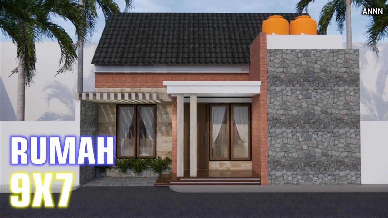 Desain Rumah 9X7 Dengan 3Kamar Tidur / House Design 9x7 With 3Bedroom ...