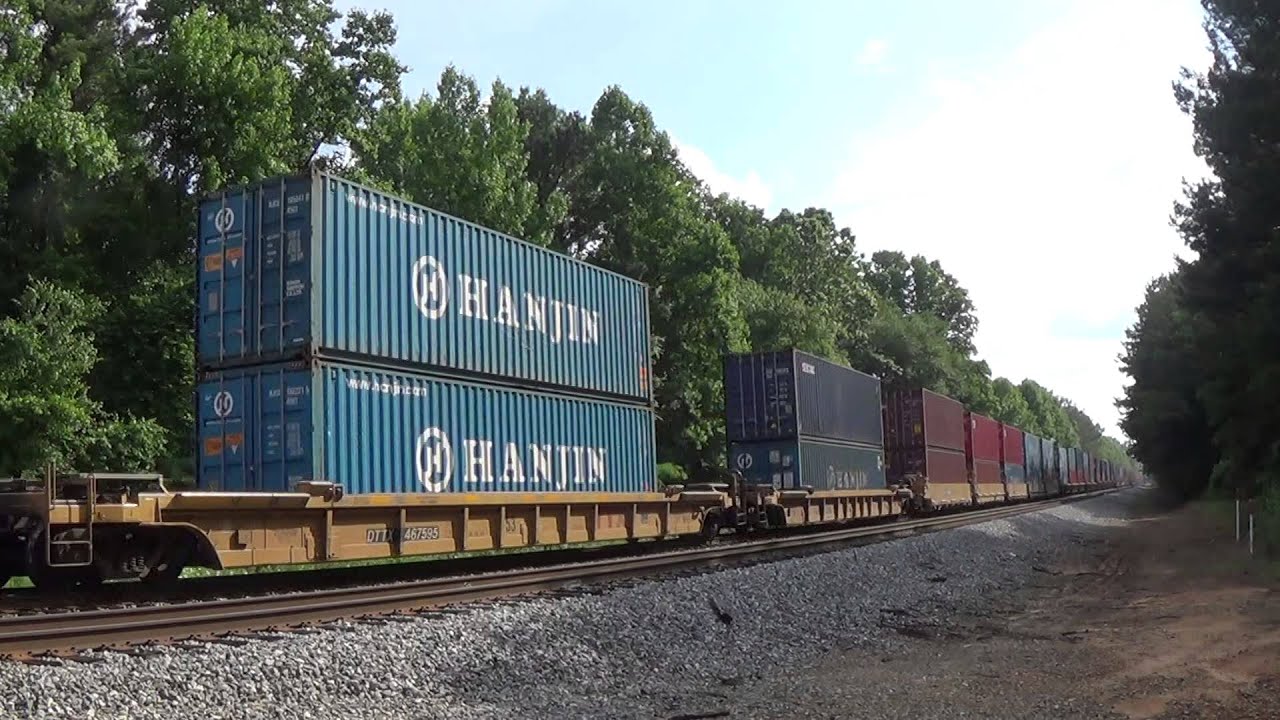 HD : UP 4157 leads NS Train I2G in Winston, GA - YouTube