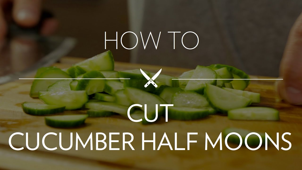 Cutting Cucumber Half Moons - YouTube