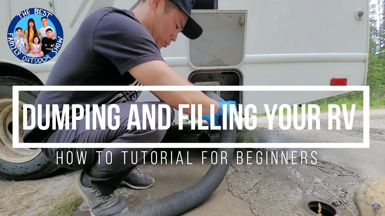 How to DUMP your RV and also REFILL FRESH WATER Tanks at TWO JACK LAKE ...