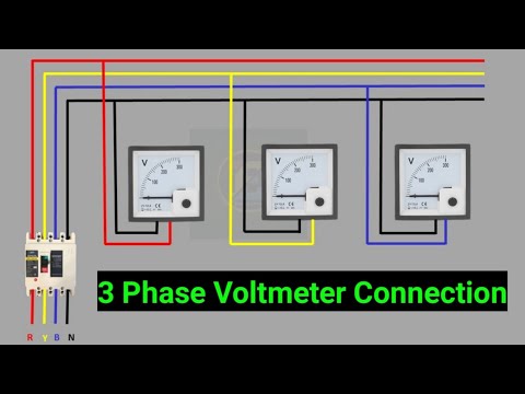 3 Phase Voltmeter Connection | Voltmeter | 3 Phase | Wiring Diagram ...