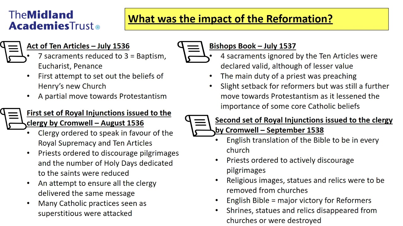Wk 10 Yr 10 History 3 – 4 What was the impact of the Reformation1 - YouTube