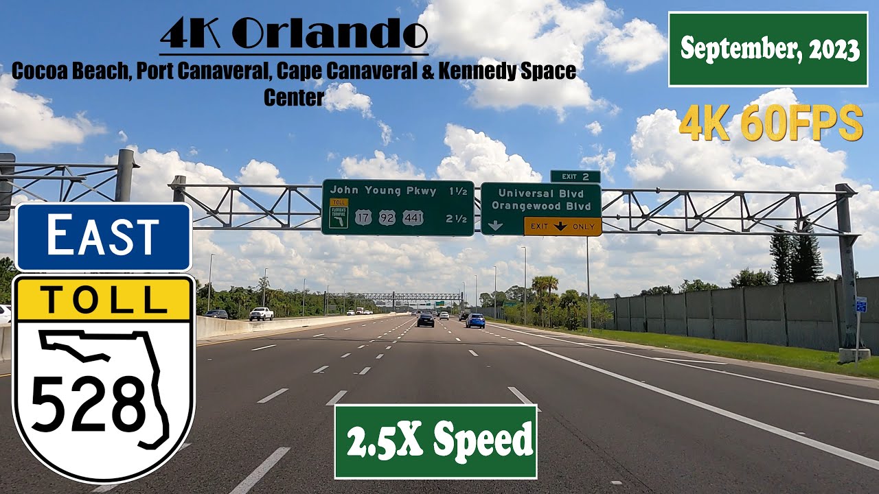 4K Orlando. SR 528 East. Beachline Expressway - YouTube