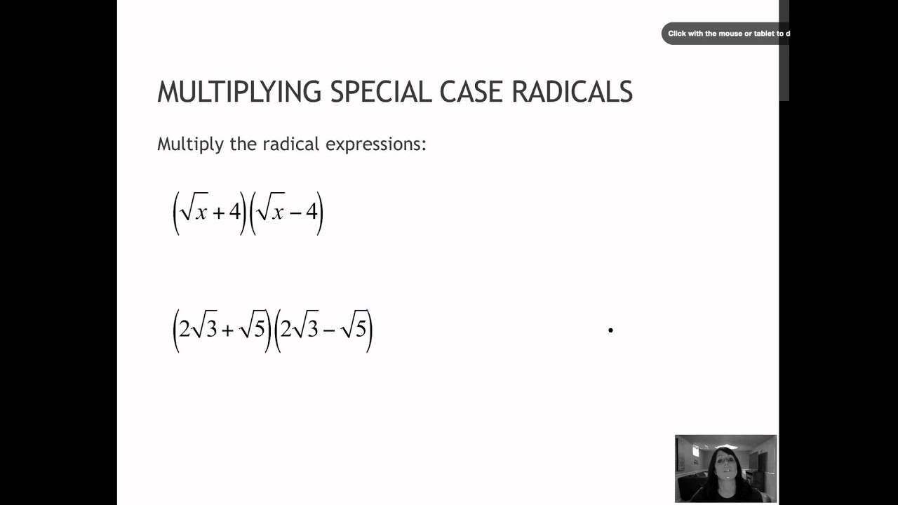 98 Multiplying Special Case Radicals (6.5) - YouTube
