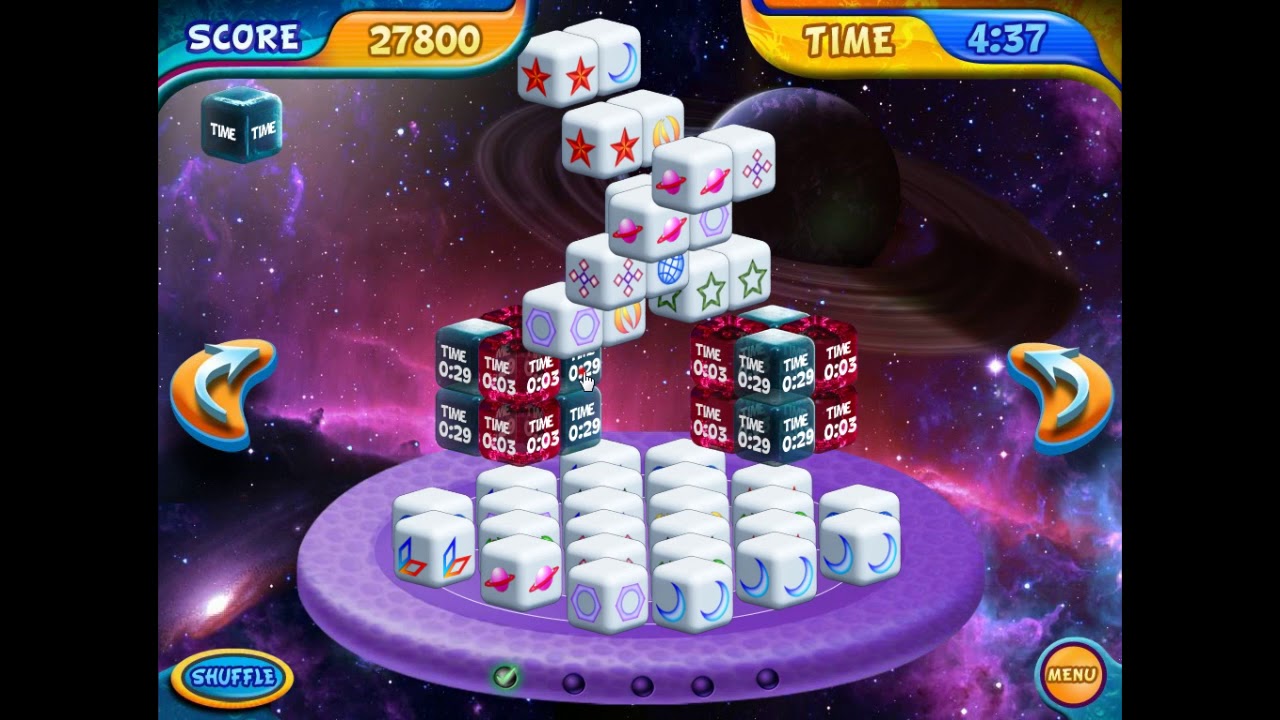 Mahjongg Dimensions Deluxe final level (Space-6, replay mode) - YouTube