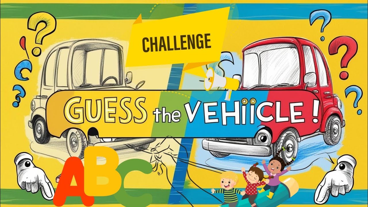 Test Your Skills: Guess the Vehicle from the Sketch! Kids Challenge ...