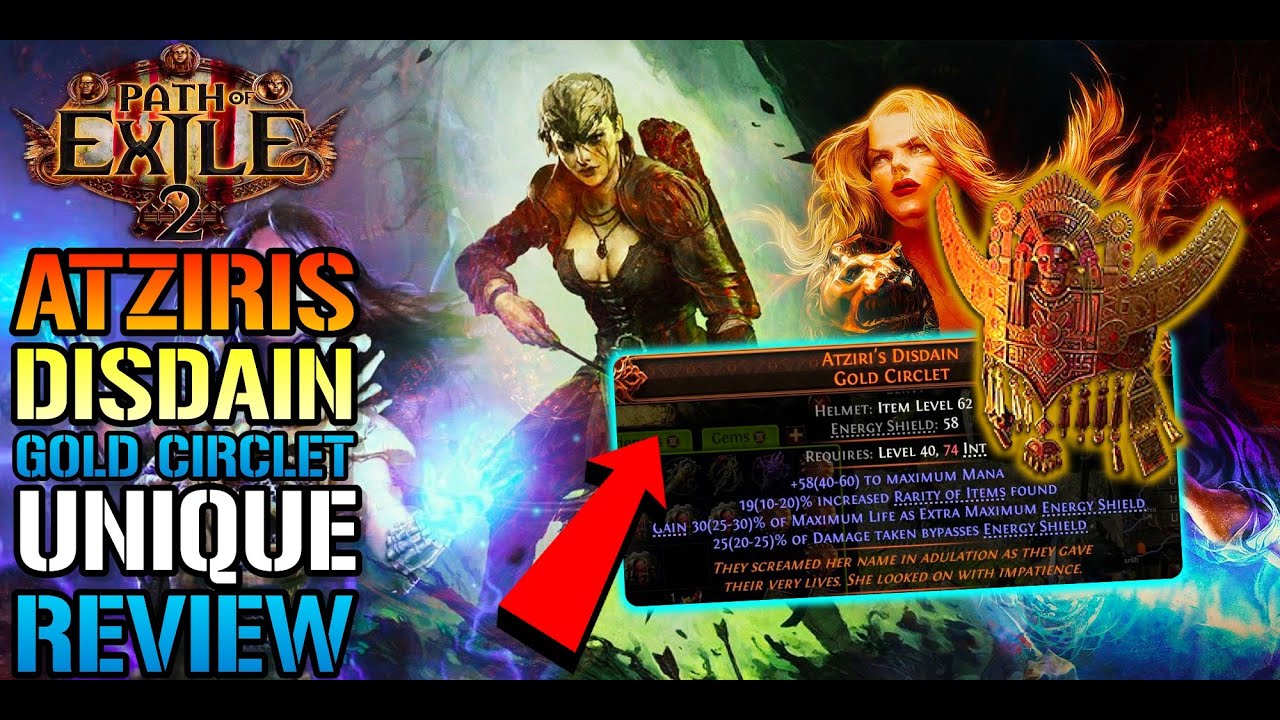 Path Of Exile 2: "Atziris Disdain Gold Circlet" UNIQUE Is AMAZING! How ...