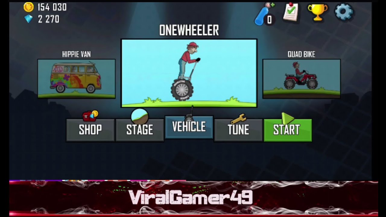 Hill Climb Racing Countryside One Wheeler | viralgamer49 - YouTube