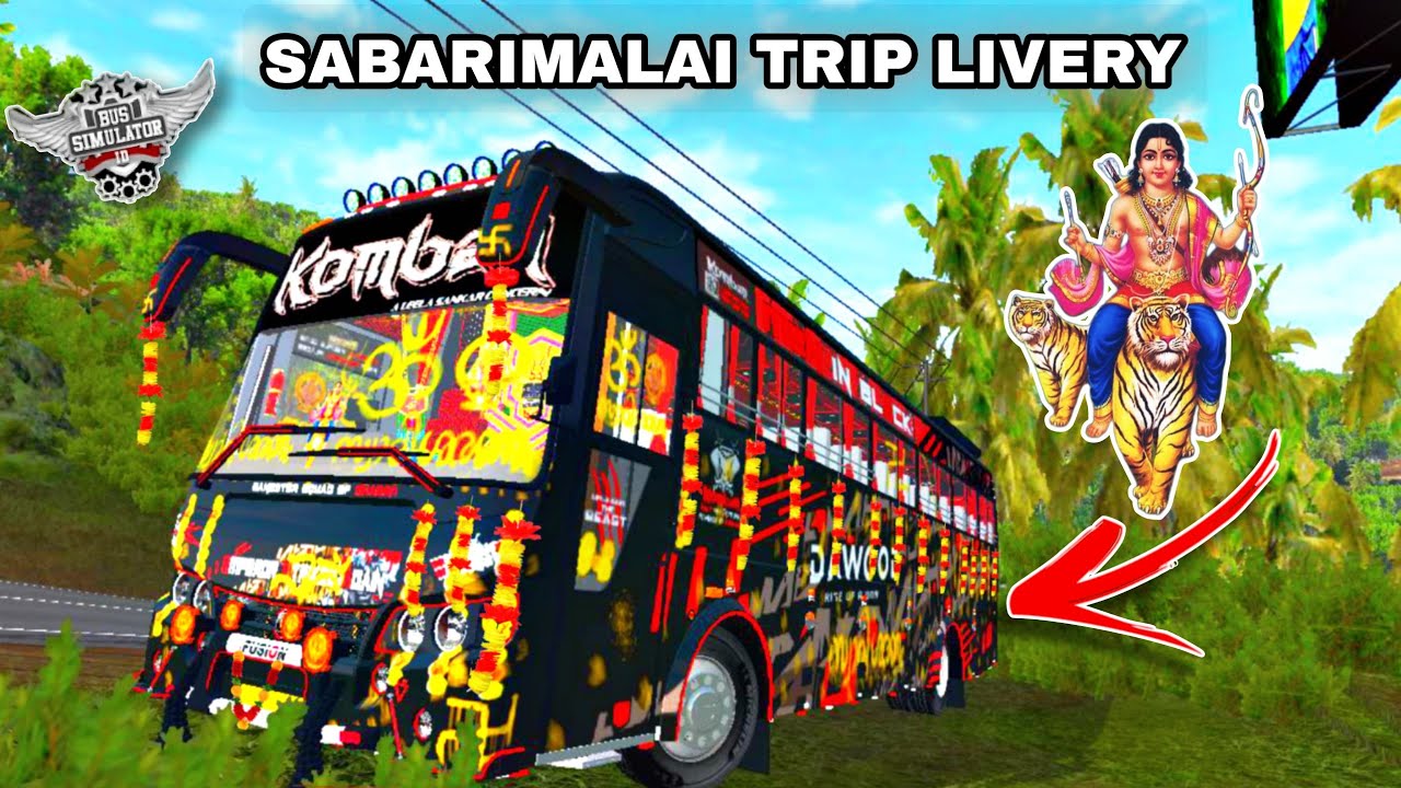 SABARIMALAI TRIP TO KOMBAN/KOMBAN BUS LIVERY/4k IIVERY/#bussidmods # ...