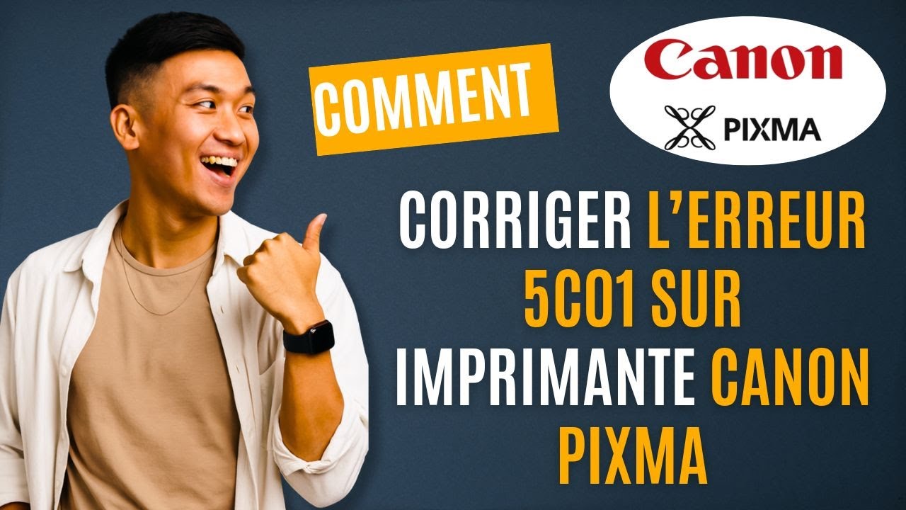 Corriger l’erreur 5c01 sur imprimante canon pixma - YouTube