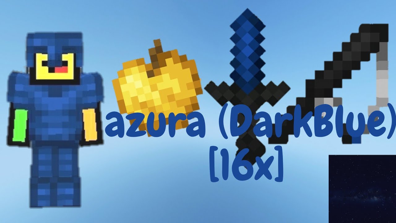 azura [16x] (Dark Blue) by Keno | MCPE Ported by Unpredictable - YouTube