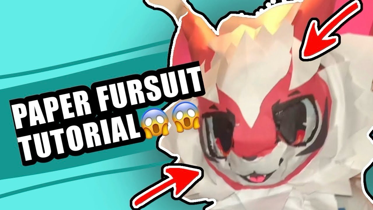 Paper fursuit head tutorial #paperfursuit #fursuit #furry #papercraft # ...