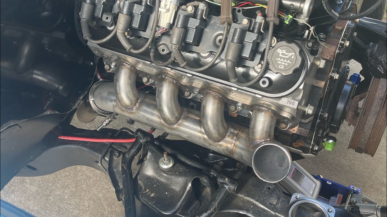 LS turbo log. 1991 S10 LS swap update. - YouTube