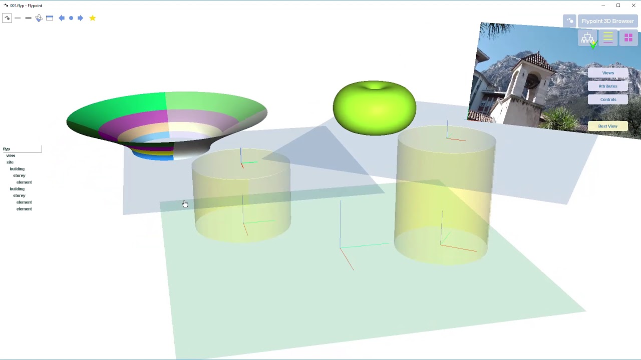 Flypoint 3D Browser. Elements and multiple views - YouTube