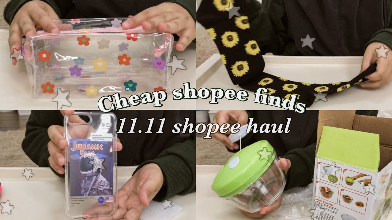 UNBOXING | 11.11 shopee haul | things you can find on shopee | cheap ...