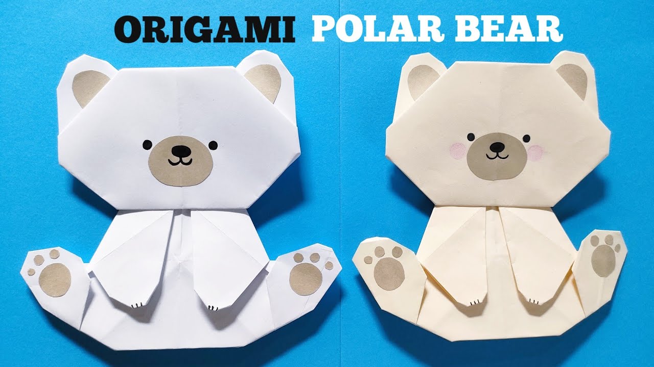 ORIGAMI PAPER TEDDY BEAR | How to Make Paper Cute Polar Bear | Paper ...