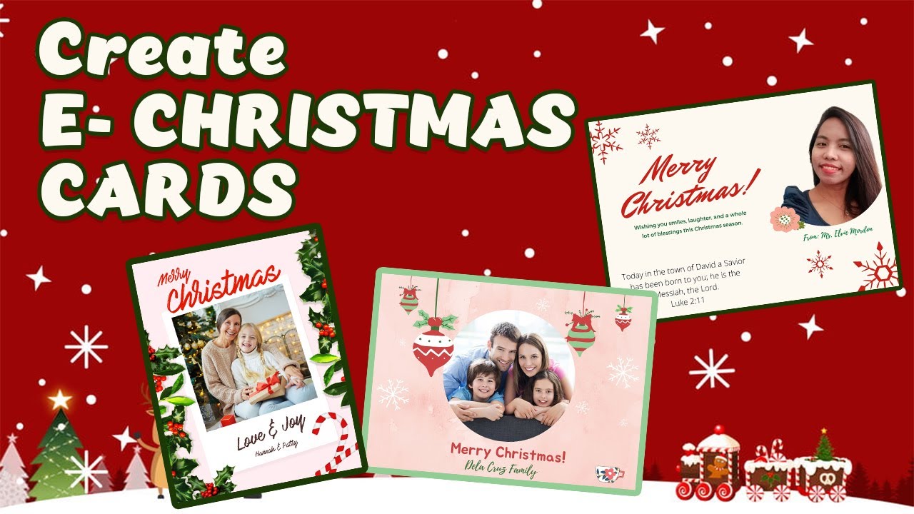 Create PERSONALIZED E-CHRISTMAS CARDS | TUTORIAL - YouTube