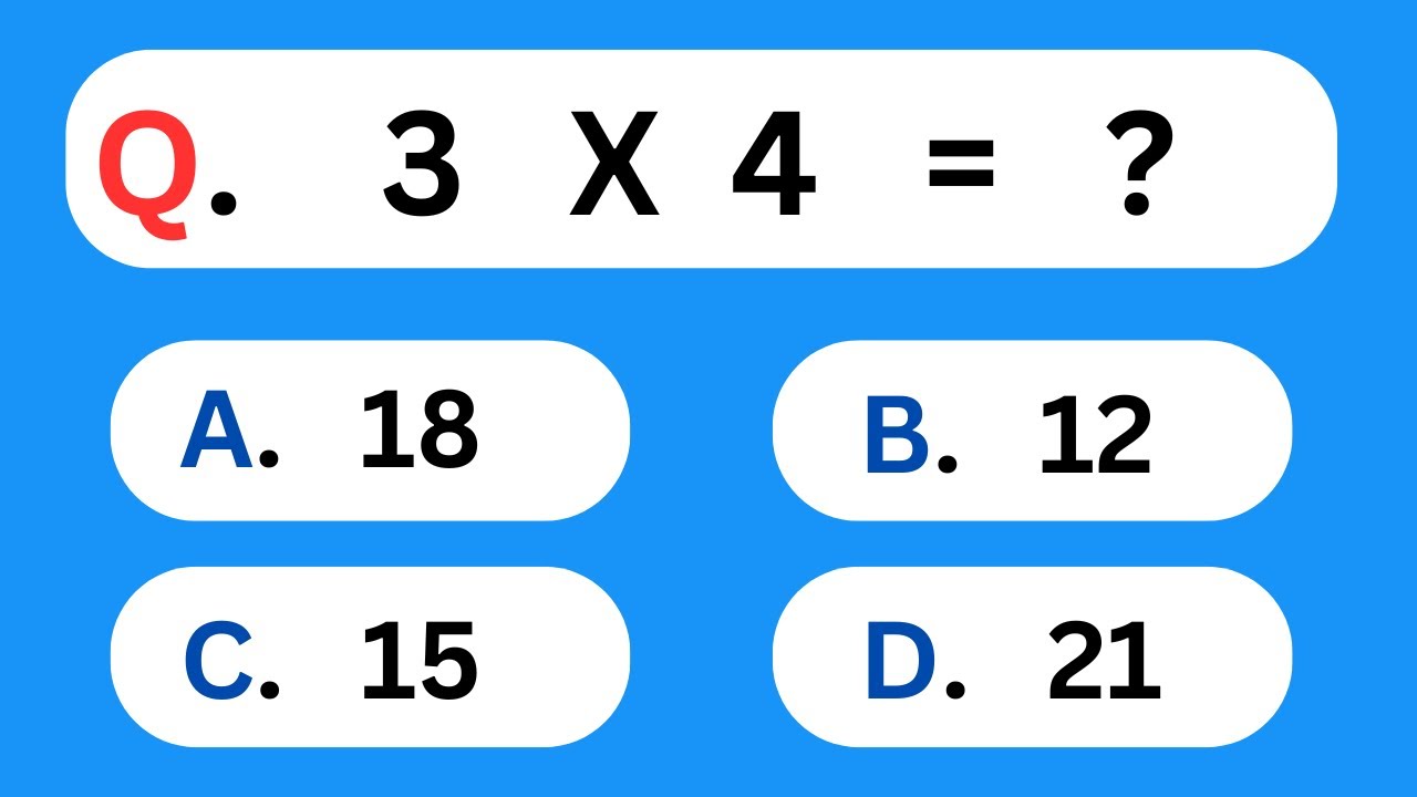 Multiplication & Division Quiz|Math For Kids|Maths Quiz For Kids ...