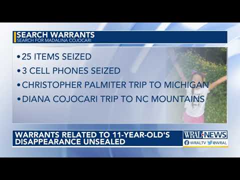 Warrants releated to missing 11-year-old's disappearance unsealed