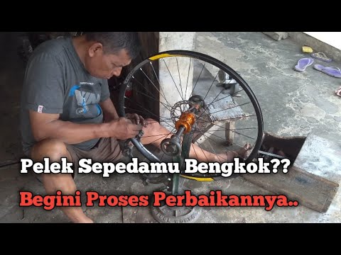 Cara Memperbaiki Pelek Velg/Rims Sepeda Yang Bengkok Mengkang atau ...