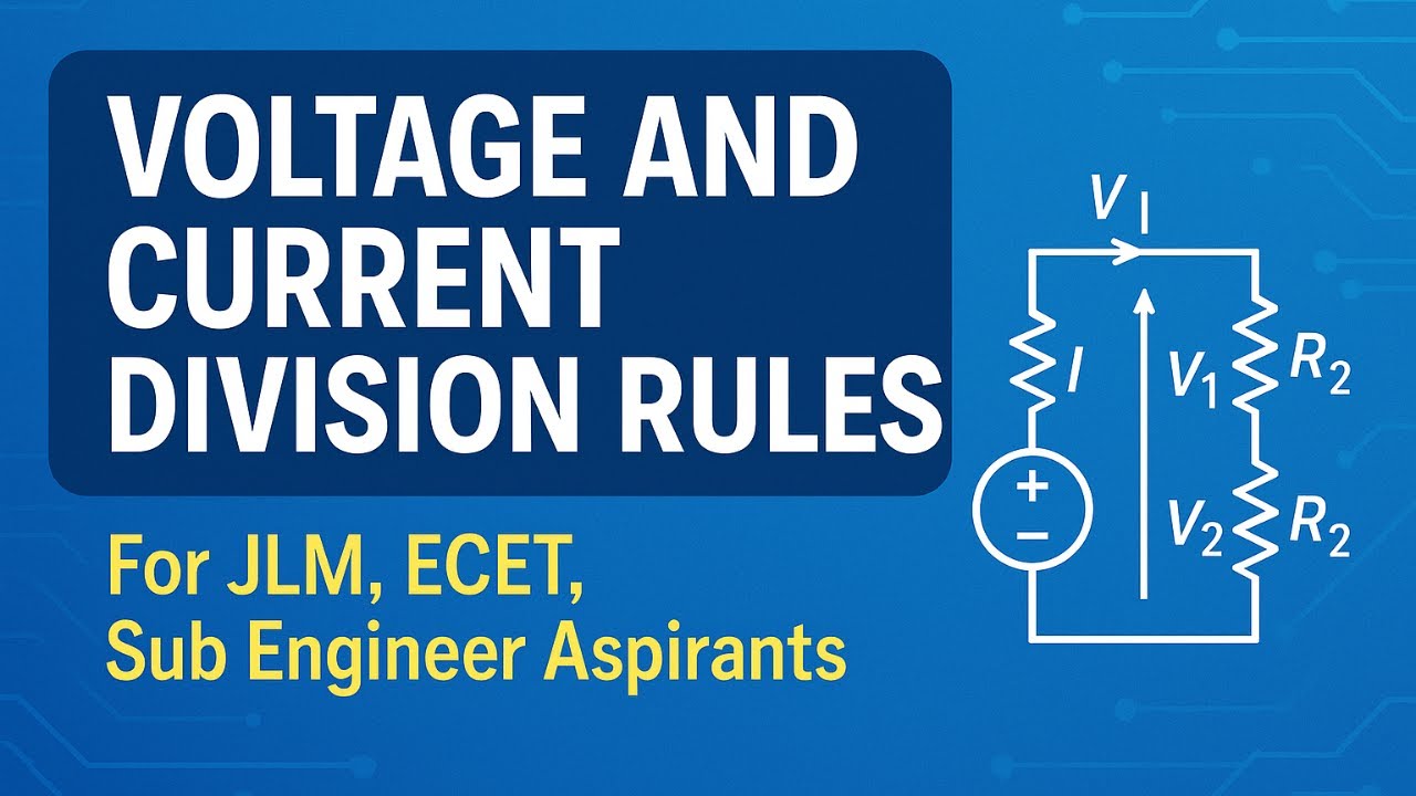 Voltage Division Rule and Current Division Rule Circuit | JLM | ECET ...