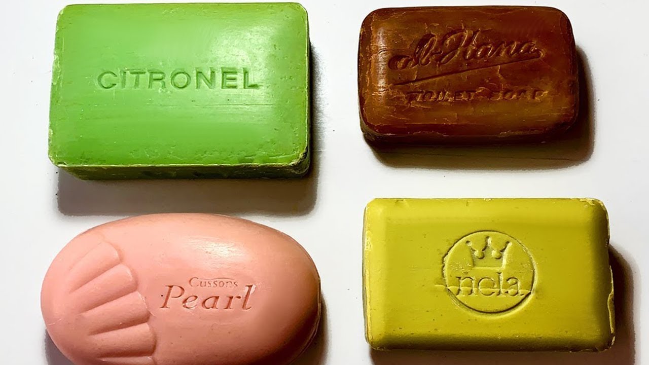 Dry, vintage very rare soap \ crunchy relaxing sounds ASMR \ Сухое ...