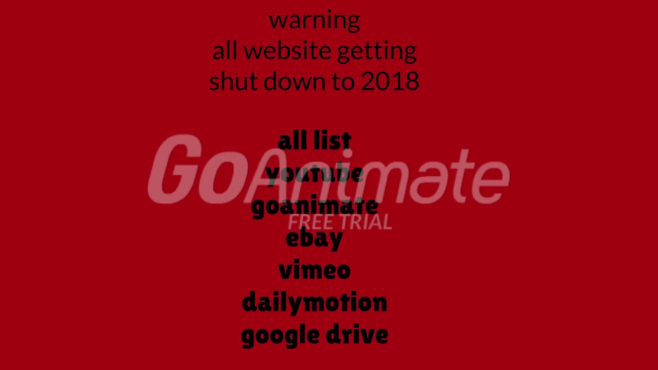 warning website getting shut down to 2018 - YouTube