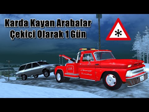 Karda Kayan Arabalar Kısa Film | Çekici Olarak 1 Gün Geçirmek
